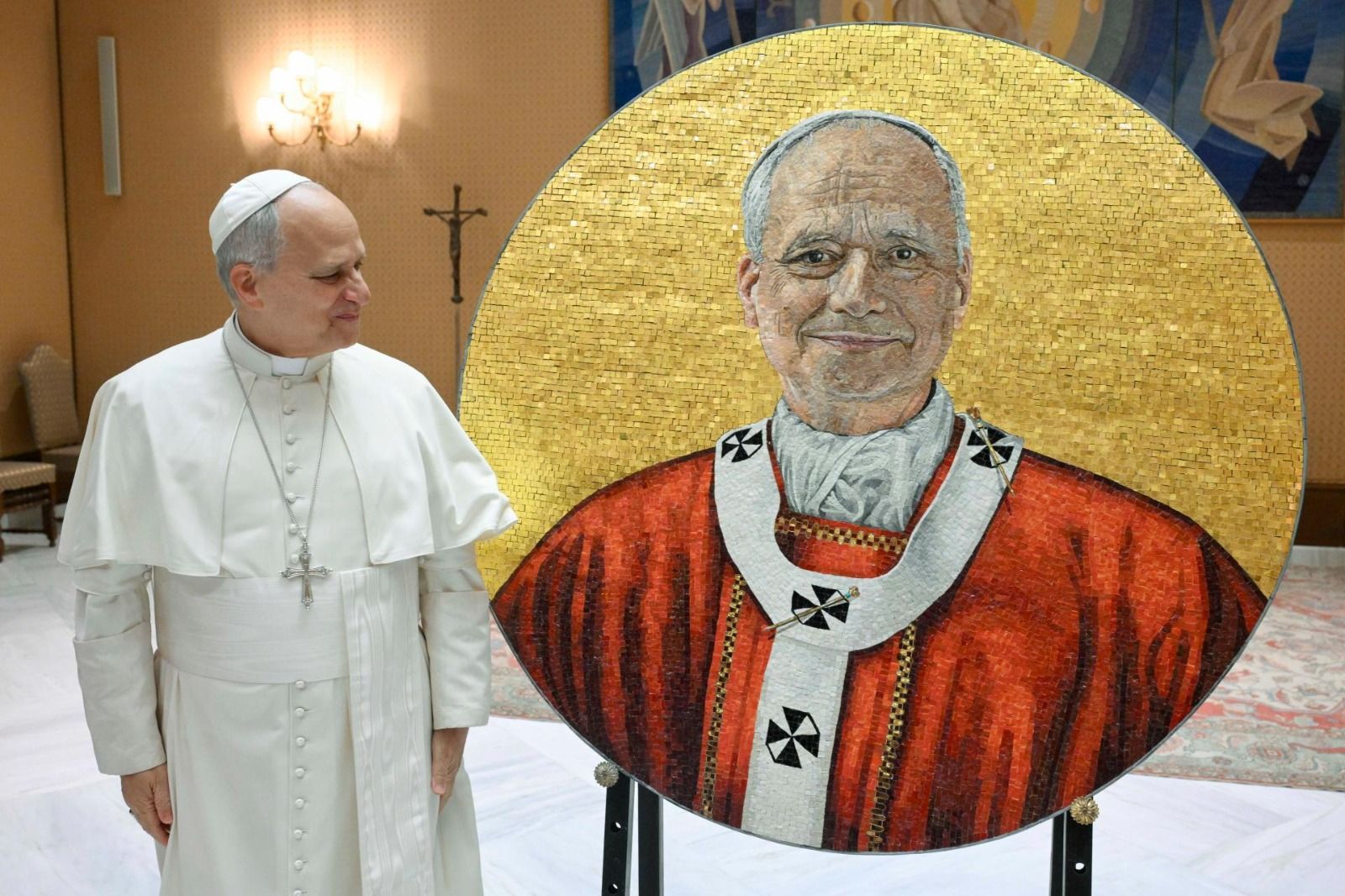 The Mosaic Medallion of Pope Leo XIV Delivered: The Vatican Mosaic ...